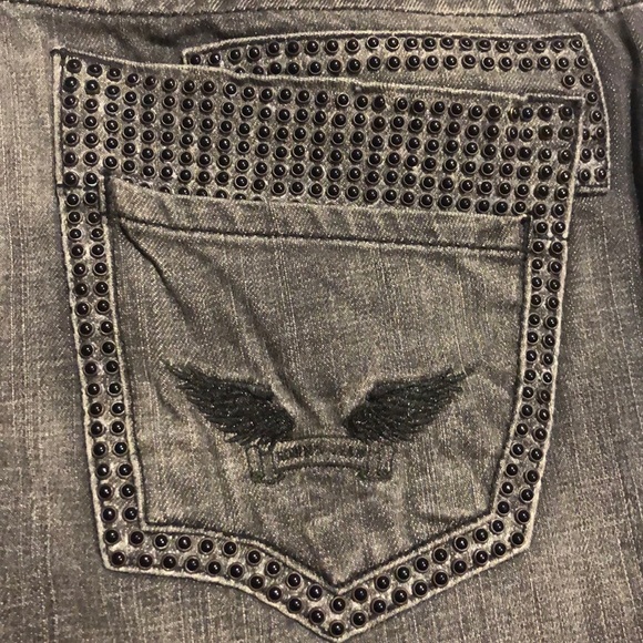 Robin's Jean | Jeans | New Robins Jeans Black Jail Unique Studded Wings ...